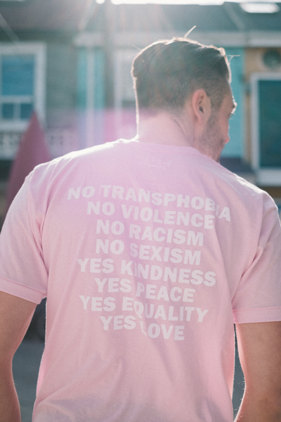 No Transphobia T-Shirt - Pink – The Get REAL Movement